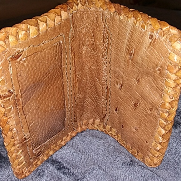 Tandy Leather | Bags | Tandy Ostrich Leather Bifold Mini Wallet | Poshmark